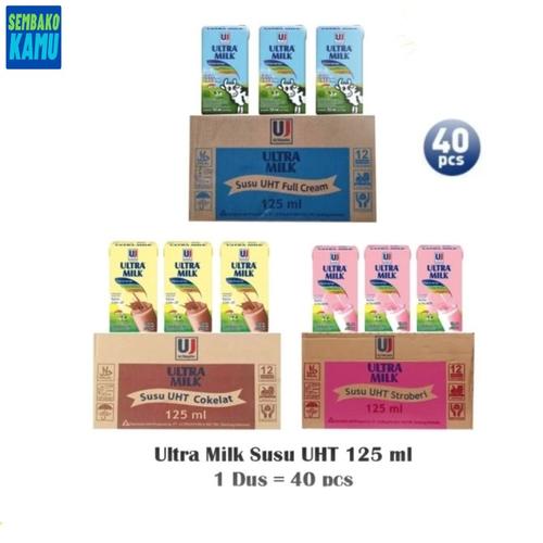 Jual Susu Ultra Milk UHT 1 Dus 125 ml x 40 pcs - Full Cream - Jakarta Barat - Sembako Kamu ...