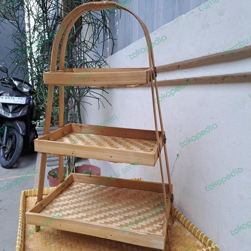 Jual rak kayu bambu dapur susun tiga - Jakarta Pusat - bambu senen ...