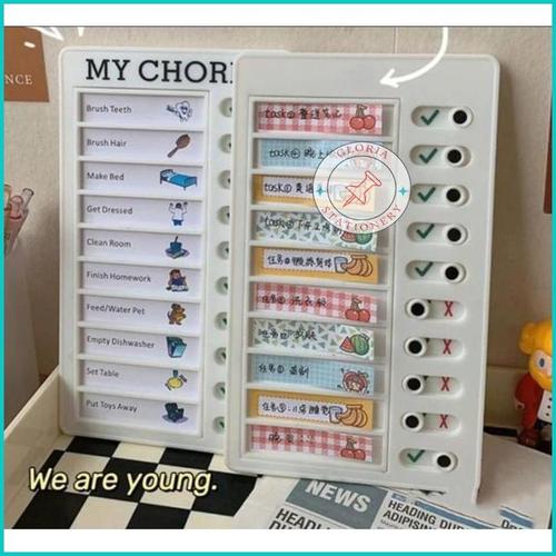 Jual Papan checklist My Chores, Papan jadwal belajar, Papan to do list ...