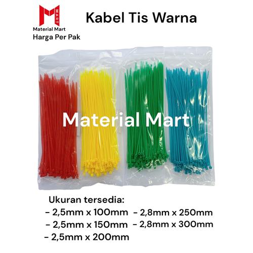 Jual Kabel Tis Warna Warni | Cable Ties 2,5mm |Kabel Ties Tebal 2,8mm ...