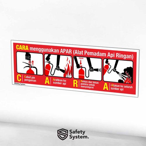 Jual Stiker Safety Sign Rambu K3 CARA memadamkan API memakai APAR ...