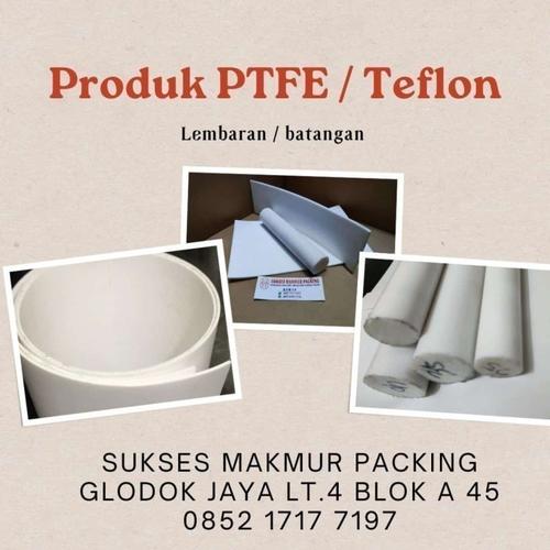 Jual ptfe teflon sheet lembaran ukuran custom tebal 8mm - 10cm x 10cm ...