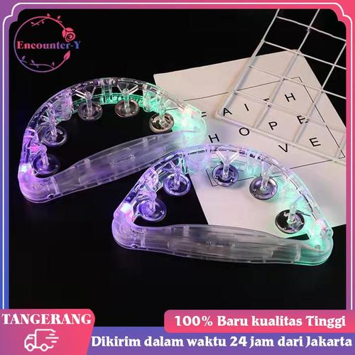 Jual Alat Musik Tamborin Dengan Lampu LED Tambourine Led Kecrekan Musik ...