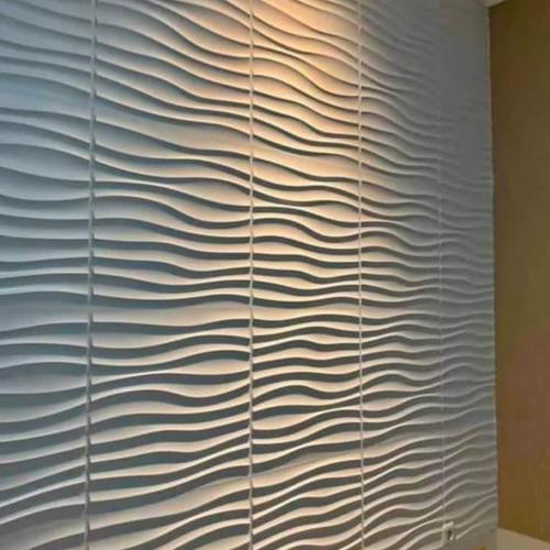 Jual roster panel beton 3 dimensi motif salur air - Putih, 50x50 - Kota ...