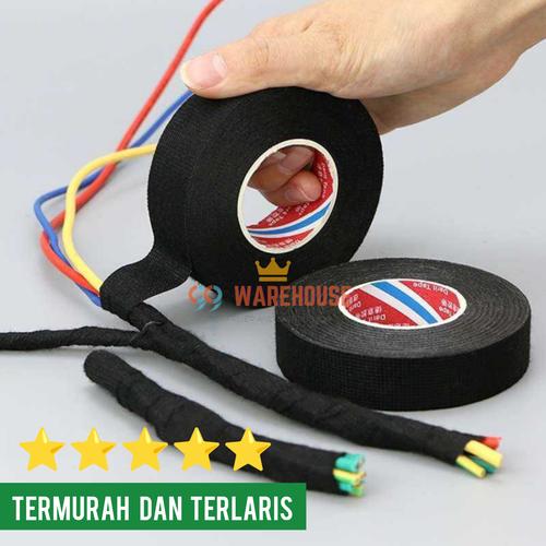 Jual Lakban Kain Penutup Perapi Kabel 15 Meter / Selotip Isolasi Hitam ...
