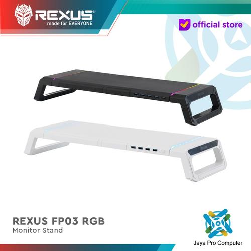 Jual Rexus Monitor Stand Trant FP03 RGB Alas Meja Monitor - Hitam ...