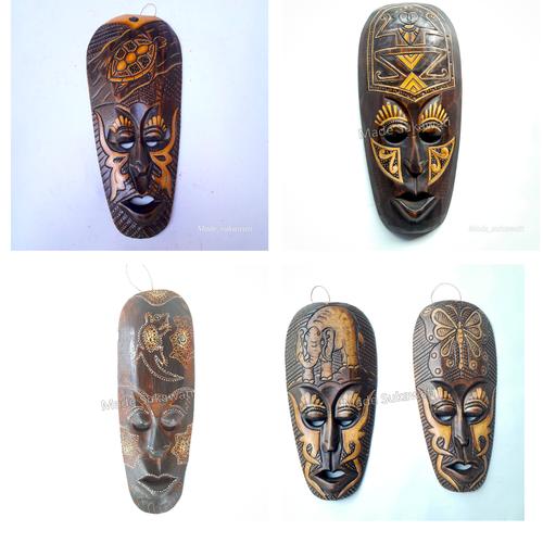 Jual Kerajinan Hiasan dinding topeng asmat 30cm dekorasi lukis antik ...