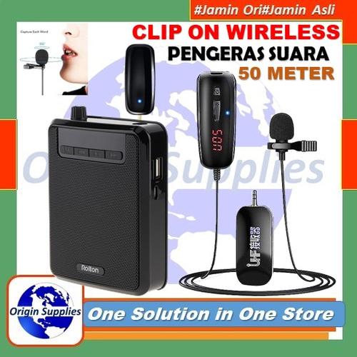 Jual Rolton Pengeras Suara Mic mikrofon wireless Clip On Speaker ...