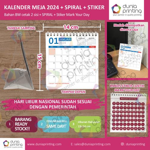 Jual kalender minimalis 2024/kalender motif 2024 - harga grosir min 50 ...