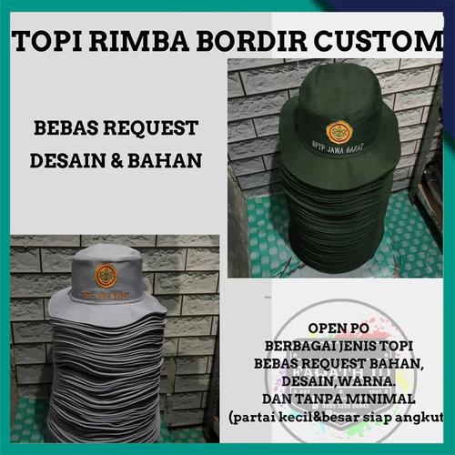 Jual Topi custom bordir tulisan atau gambar bebas desain - Satuan ...
