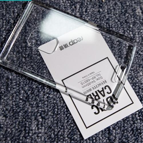 Jual Name Tag Id Card Holders Acrylic 2 Sisi Jafso Clear Vertikal ...