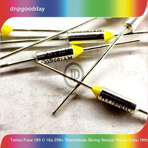 Jual termo fuse 185 c 10a 250v thermofuse skring sensor panas suhu 185c ...