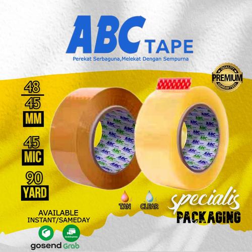 Jual ABC Tape Lakban Bening Coklat Perekat Serbaguna 2 Inch 45MM x 90 ...