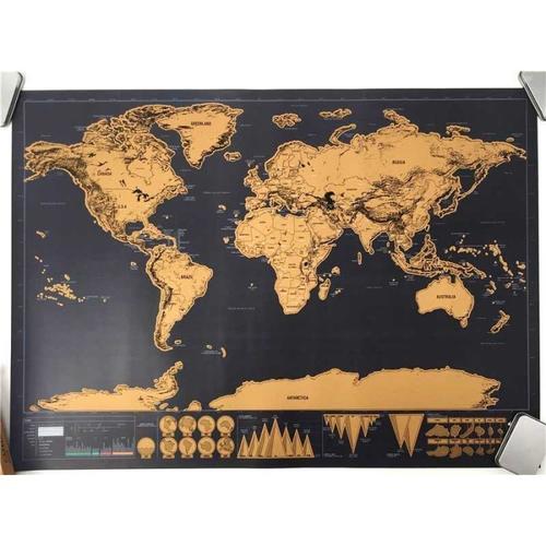Jual Hiasan Dinding Poster Peta Dunia Scratch World Map for Mark ...