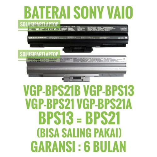 Jual BATERAI SONY bps13 bps21b sve11 sve111b11w BLACK - BPS13/21 BLACK ...