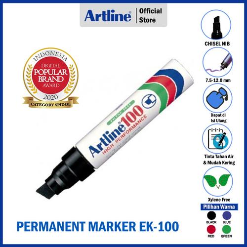 Jual ARTLINE Spidol Permanen Marker Besar / Jumbo EK-100 - Hitam - Kota ...