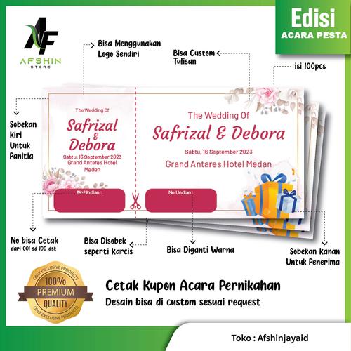 Jual Kupon Acara Wedding Pernikahan Penukaran Snack Souvenir fotobooth ...