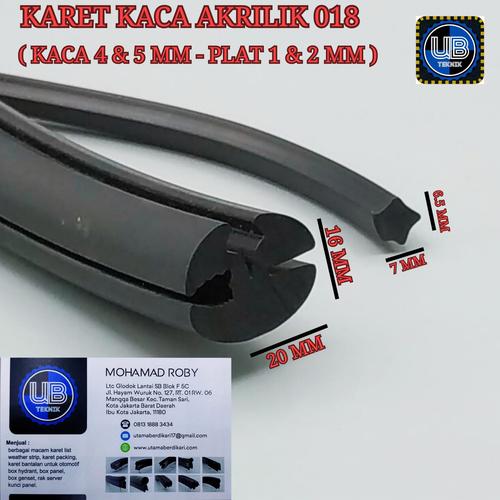 Jual KARET LIS KACA /AKRILIK 018 SINTETIS ( KACA 4-5MM DAN PLAT 1-2MM ...