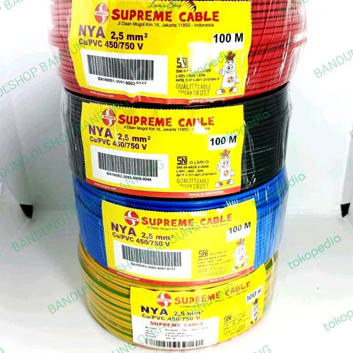 Jual SUPREME NYA 2,5MM 2, 5MM 1M KABEL LISTRIK TUNGGAL 2,5MM NYA ...