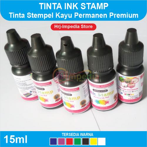 Jual Tinta Stempel Permanen Ink Stamp Isi 15ml | Tinta Stempel Plastik ...