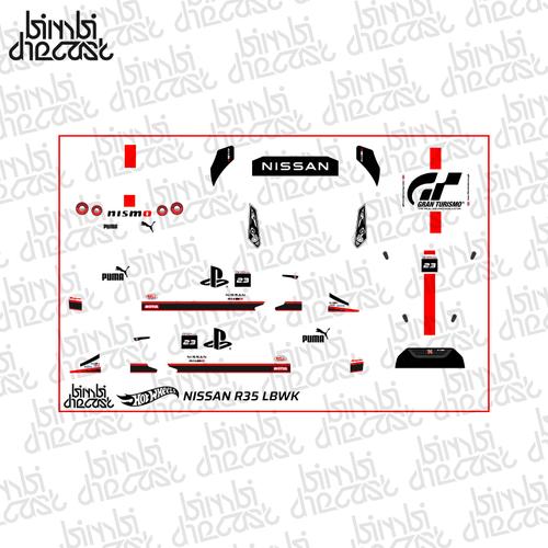 Jual Decal Hotwheels Nissan GTR R35 LBWK Gran Turismo Jann ...