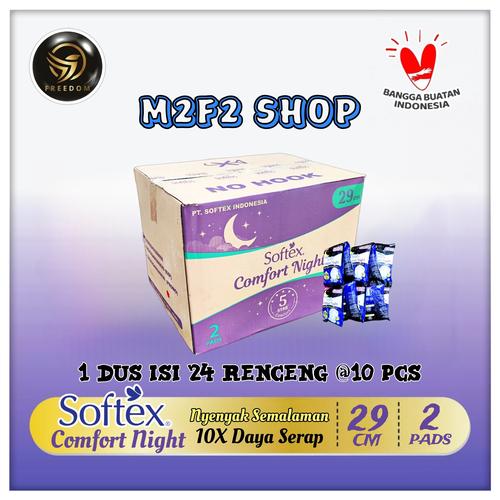 Jual Softex Comfort Night Pembalut Malam Sachet Isi 2 Pads - Wing ...