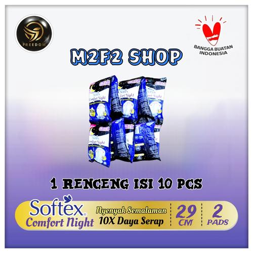 Jual Softex Comfort Night Pembalut Malam Sachet Isi 2 Pads Wing (1 ...