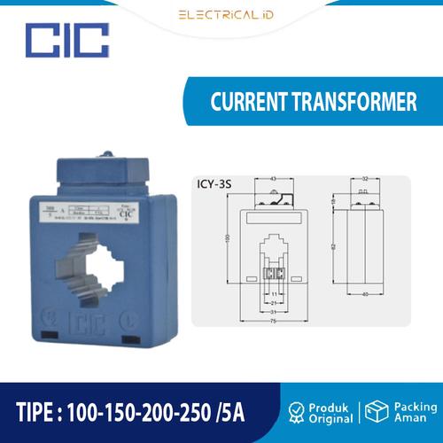 Jual CURRENT TRANSFORMER / CT ICY-3S 100/5A, 150/5A, 200/5A, 250/5A CIC ...