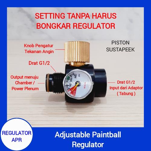 Jual REGULATOR APR ( ADJUSTABLE PAINTBALL REGULATOR ) SETTING TANPA ...
