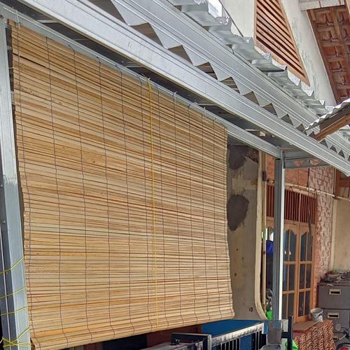 Promo kerey/tirai out door kulit sawit ukuran L 2m x T 1,8 - natural, L ...