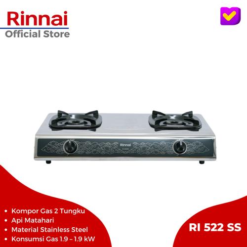 Jual Rinnai RI 522 SS Kompor Gas 2 Tungku Stainless Api Sun Burner - Kota Bekasi - Rinnai OS ...