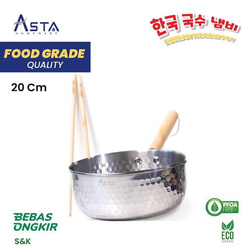 Promo Panci Susu Stainless Steel Gagang Kayu Sauce Pan 20cm Free Sumpit ...