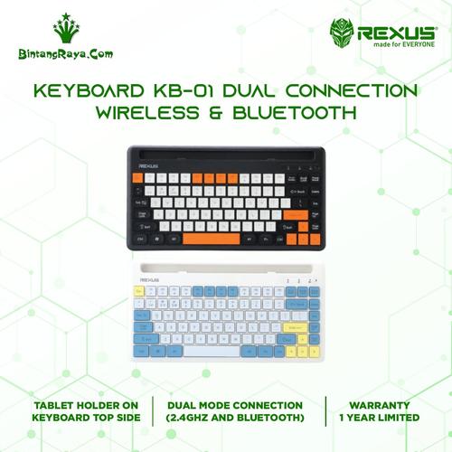 Jual KEYBOARD REXUS KB01 / KB-01 DUAL CONNECTION WIRELESS / BLUETOOTH ...