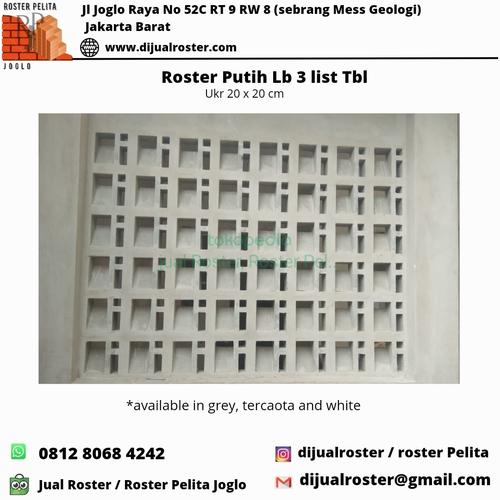 Jual Roster Putih lb 3 list tebal/roster minimalis - Putih - Jakarta ...