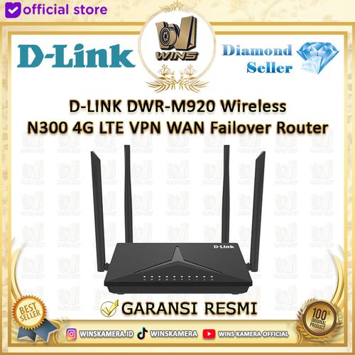 Promo D-LINK DWR-M920 Wireless N300 4G LTE VPN WAN Failover Router ...