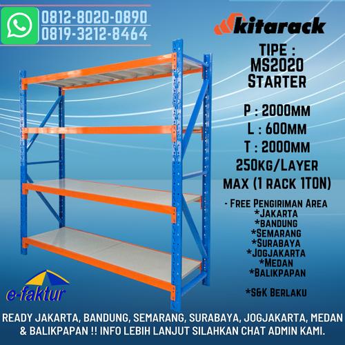 Jual KITARACK MS2020 STARTER RACK GUDANG 4 SUSUN RACK WAREHOUSE TINGGI ...