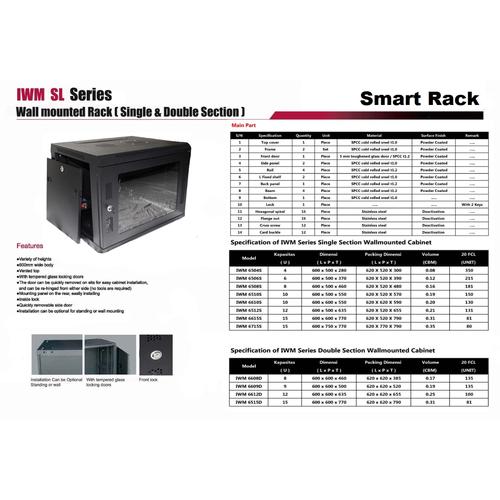 Jual Rack Server 19 inch Wallmount 8u 500 mm singledoor - Jakarta Pusat ...