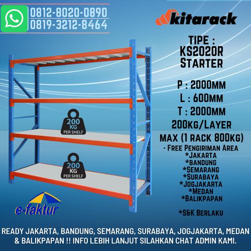 Jual KITARACK KS2020 - RACK GUDANG MULTIFUNCTION 4 LAYER TINGGI 2 METER ...