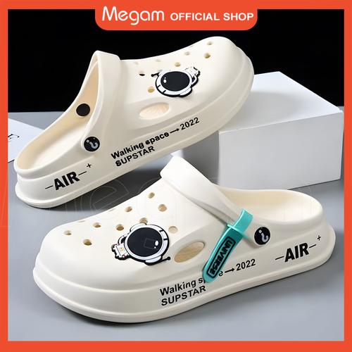 Promo MEGAM Sendal Crocs Wanita Wedges Jibbitz Sandal Slip On Casual ...