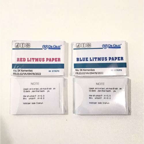 Jual Kertas lakmus biru merah litmus paper Dr Gray 80 strip - Merah ...