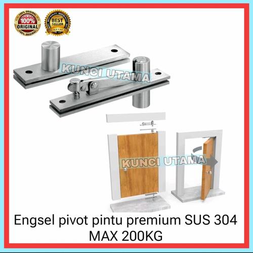 Jual Engsel pivot pintu PREMIUM SUS 304 tebal engsel putar pintu max ...