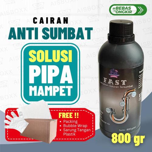 Jual FAST CAIRAN ANTI SUMBAT PEMBERSIH WC SALURAN AIR PIPA MAMPET 800 ...