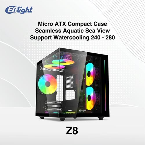 Jual Casing ENLIGHT Z8 BLACK - Micro ATX - INCLUDE 3 FAN - Jakarta ...