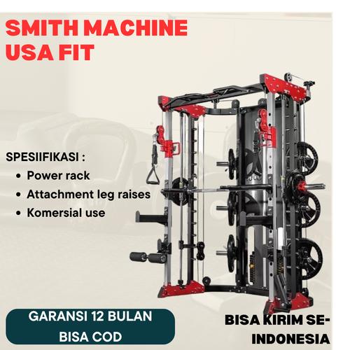 Jual Alat Fitness Angkat Beban Smith Machine USA Fit Komersial Use ...