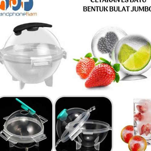 Jual cetakan es batu bulat jumbo tempat cetak puding 5cm ice ball maker ...