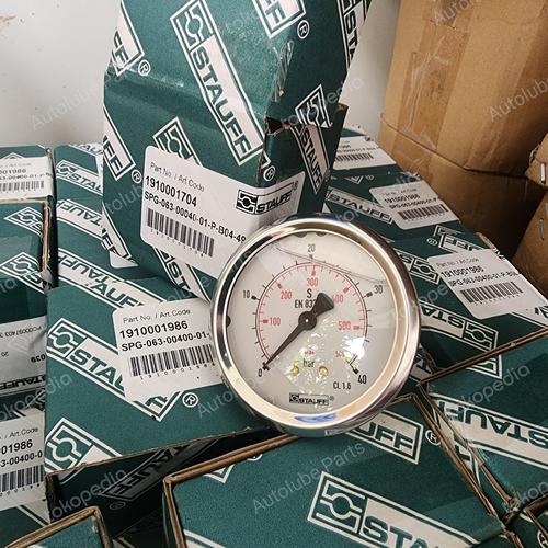 Jual STAUFF PRESSURE GAUGE 40 BAR 2.5 INCH 1/4 NPT CENTER BACK PORT ...