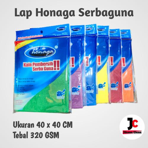 Jual Kain Lap Honaga Microfiber Serbaguna 40x40cm 320gsm - Orange - Kab ...