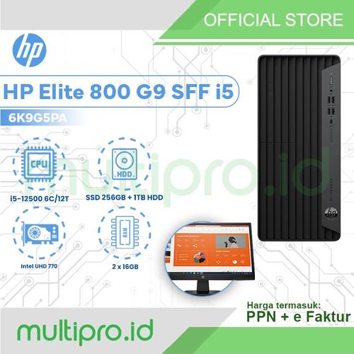 Promo HP Elite 800 G9 SFF i5-12500 32GB 256GB+1TB 3Year 6K9G5PA Cicil 0 ...