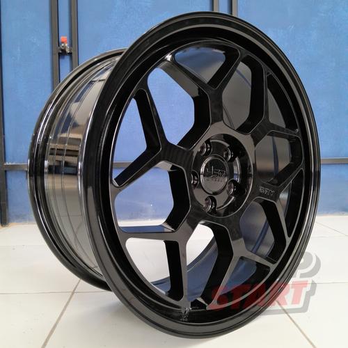 Jual Velg mobil racing hsr wheel r18 baut 5x100 glossy black ring18 ...