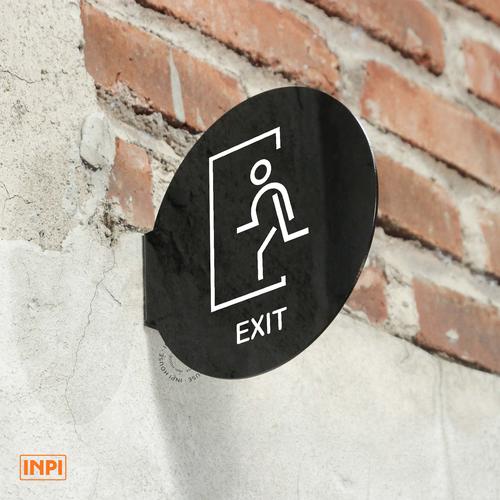 Jual Exit signage - papan akrilik - sign board pop up lingkaran 15 cm ...
